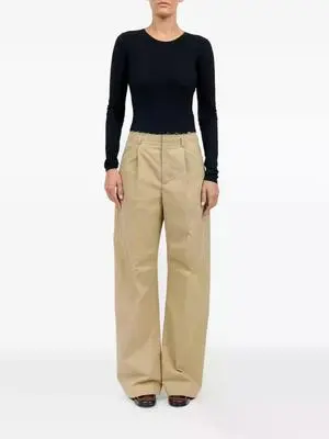 MAISON MARGIELA Belt Loops Wide Leg Trousers