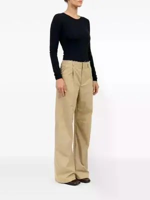 MAISON MARGIELA Belt Loops Wide Leg Trousers