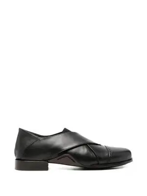 NULLUS Cap Toe Criss-cross Loafers
