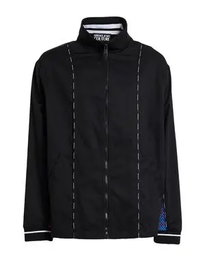 Versace Bright Polyester And Cotton Jacket - Black