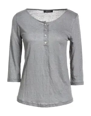 ARAGONA Henley Linen T-shirt
