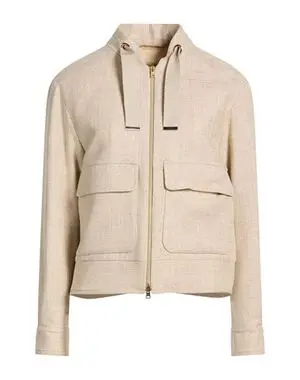 Herno Jacket In Virgin Wool Blend With Metallic Fiber