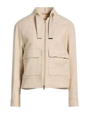 Herno Jacket In Virgin Wool Blend With Metallic Fiber