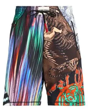 Just Cavalli Cotton French Terry Shorts - Black