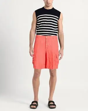 120% Lino Linen Cargo Shorts - Red