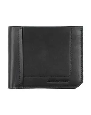 PIQUADRO Wallet Cow Leather, Metal, Polyurethane, Polypropylene - Black
