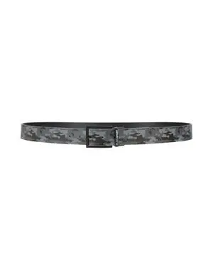 PLEIN SPORT Leather Belt - Grey