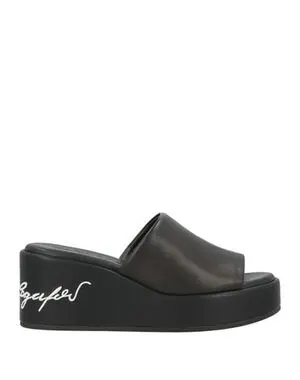 Karl Lagerfeld Leather Slide Sandals
