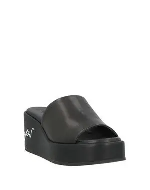 Karl Lagerfeld Leather Slide Sandals