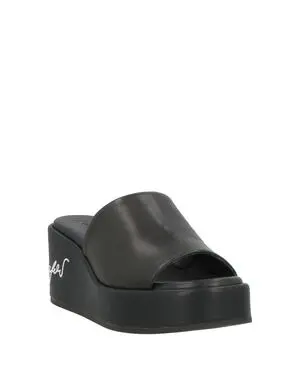 Karl Lagerfeld Leather Slide Sandals