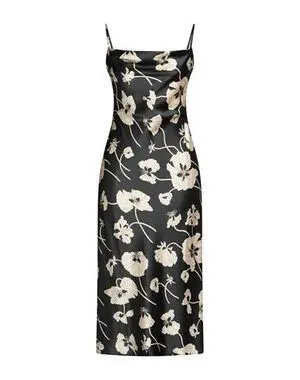 REALLY WILD Silk Floral Print Midi Dress