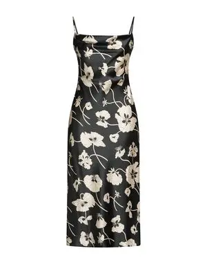 REALLY WILD Silk Floral Print Midi Dress
