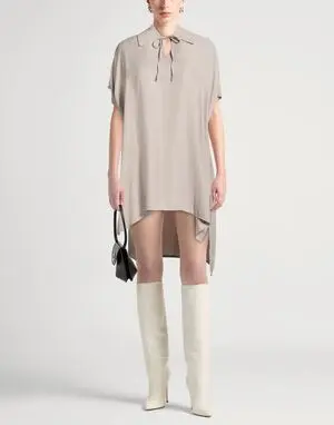 Masnada Cupro Asymmetrical Mini Dress