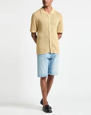 Sandro Shirt Size Cotton - Sand