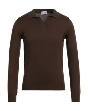 BERNA Knitted V-neck Cotton Sweater