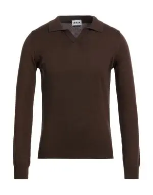 BERNA Knitted V-neck Cotton Sweater