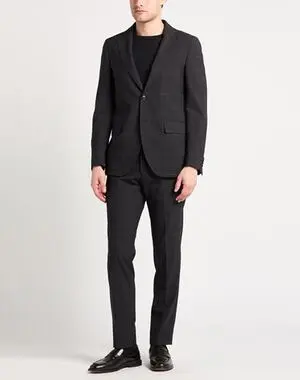 TOMBOLINI Suit Size Virgin Wool, Elastane - Black