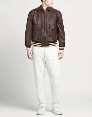 STREET LEATHERS Leather Bomber Jacket