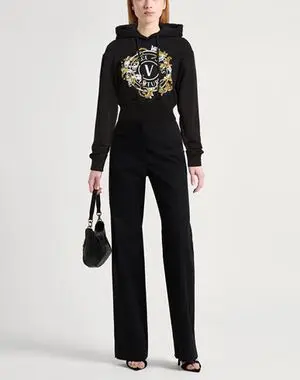 Versace Cotton Cropped Sweatshirt - Black