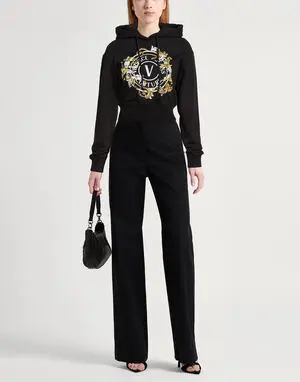 Versace Cotton Cropped Sweatshirt - Black