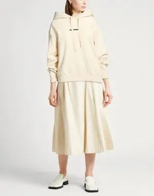 JIL SANDER Cotton Fleece Sweatshirt - Beige