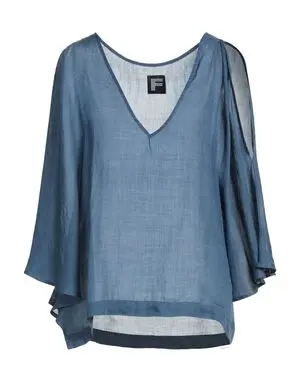 FISICO Top Emerald Ramie - Blue