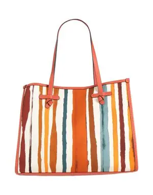 GIANNI CHIARINI Marcella Club Striped Twill Tote - Red