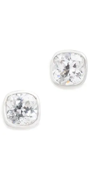 Shashi Cushion Bezel Stud Earrings