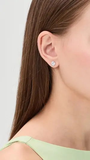 Shashi Cushion Bezel Stud Earrings