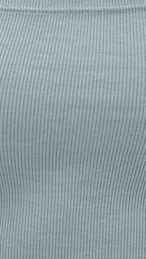 Eterne Square Neck Ribbed Tank - Slate