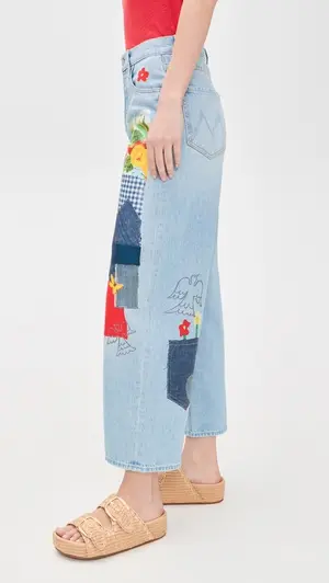 MOTHER High-waisted Spinner Flood Jeans