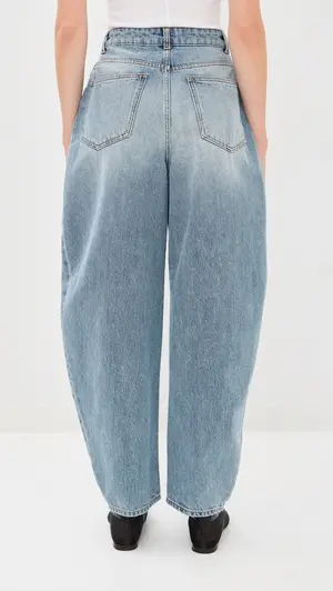 RÓHE High-waist Sculptural Denim Jeans - Classic Blue