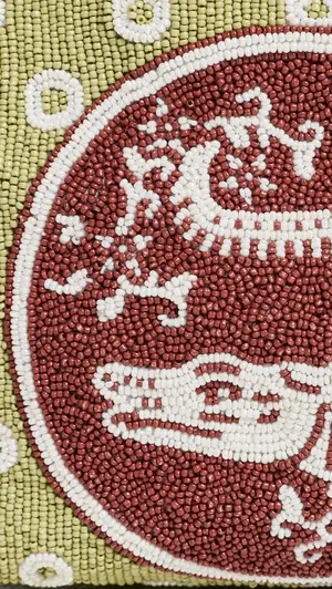 ALEMAIS Alberta Beaded Mini Barrel Bag