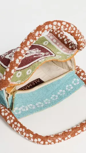 ALEMAIS Alberta Beaded Mini Barrel Bag