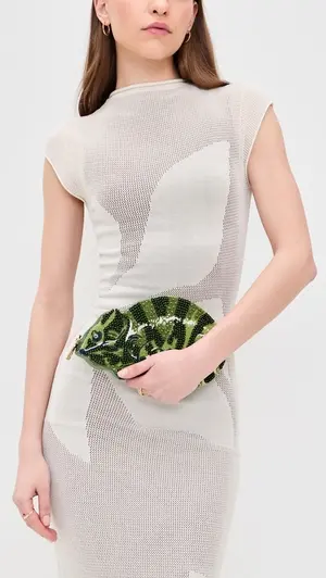 ALEMAIS Chameleon Beaded Clutch