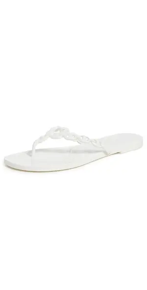 Tory Burch Gemini Link Jelly Sandals - Bianco