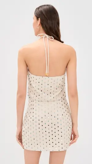 Line & Dot Sunstone Sequin Halter Neck Top