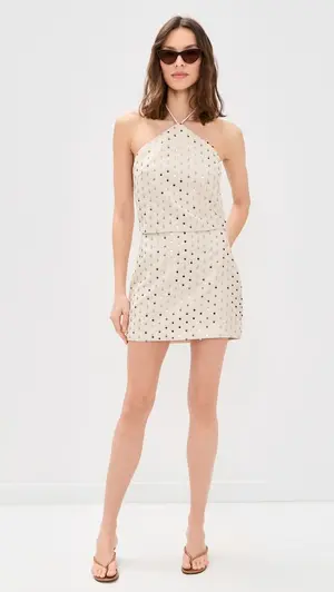 Line & Dot Sunstone Sequin Halter Neck Top