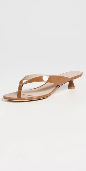STUART WEITZMAN Leather Thong Sandals - Boho Tan