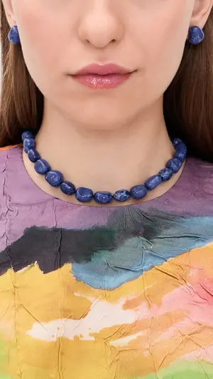 Lele Sadoughi Baroque Collar Necklace - Indigo