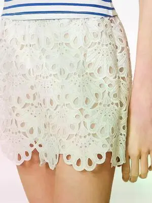 TWINSET Broderie Anglaise Shorts - White