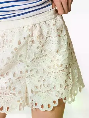 TWINSET Broderie Anglaise Shorts - White