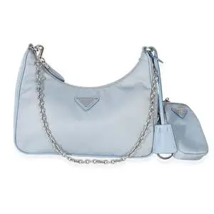 Prada Nylon And Saffiano Leather Re-edition 2005 - Blue