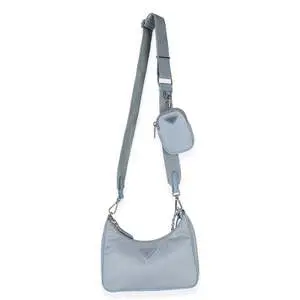 Prada Nylon And Saffiano Leather Re-edition 2005 - Blue