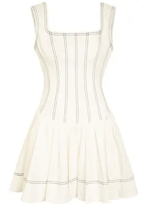 Aje Contrasting Cotton Mini Dress