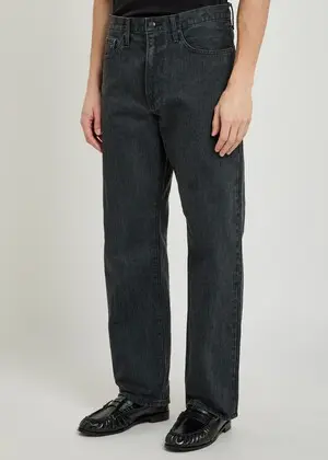 VOWELS Straight-leg Washed Denim Jeans