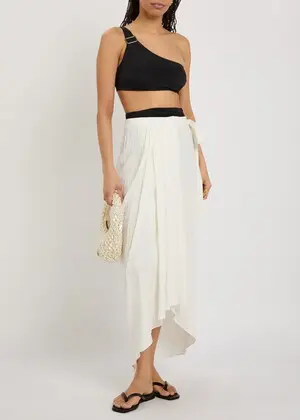 Max Mara One Shoulder Bikini Top - Black