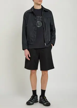 VOWELS Wool-blend Shorts - Black