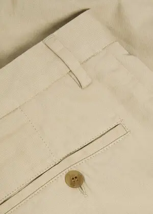 Sunspel Cotton And Linen-blend Tapered-leg Trousers