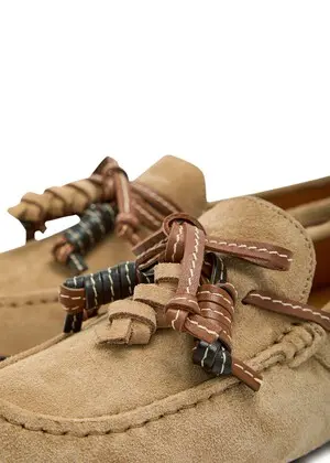 TOD'S Gommino Suede Loafers - Camel